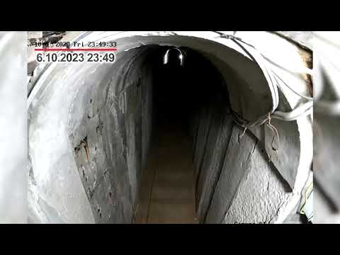 MATERIAL SIN EDITAR: Yahya Sinwar escapando por un túnel horas antes de la masacre del 7 de oct.