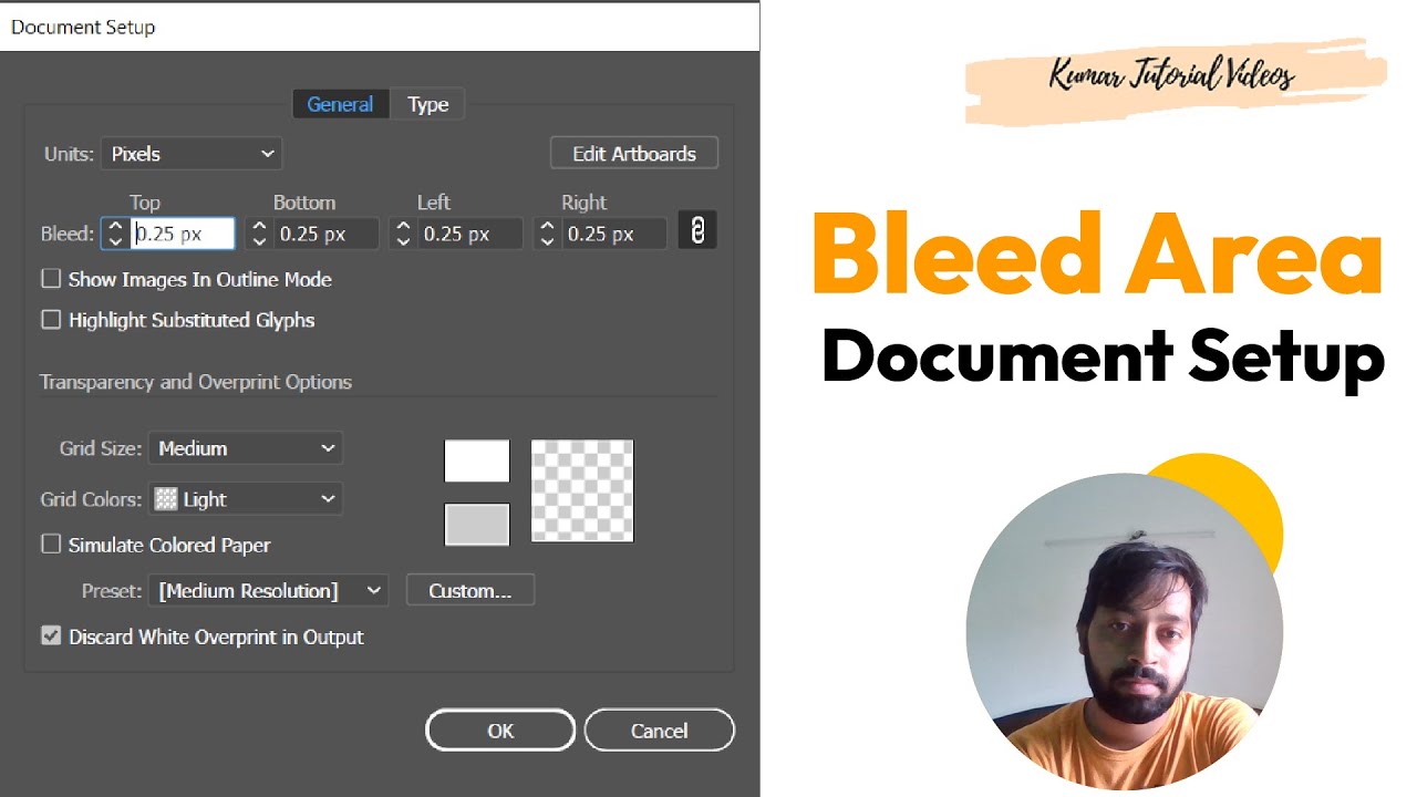 Bleed Area Size in Illustrator - YouTube