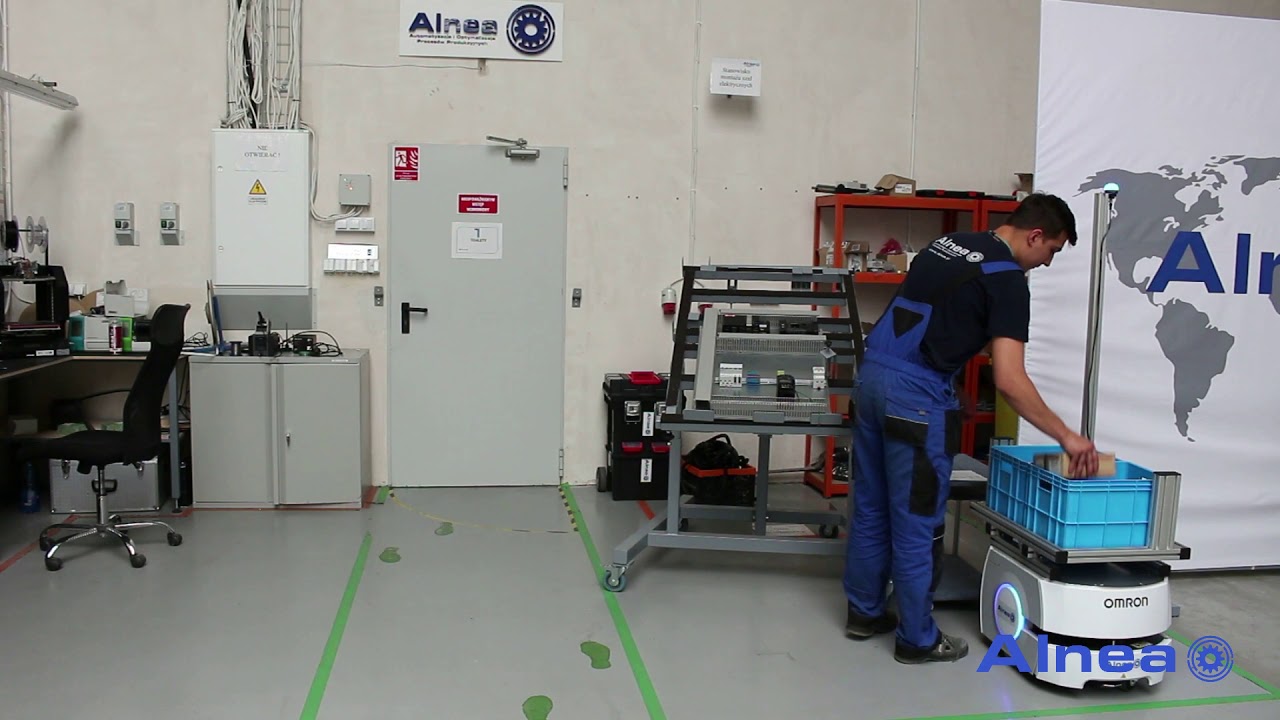 Roboty mobilne AIV Omron | Alnea - YouTube