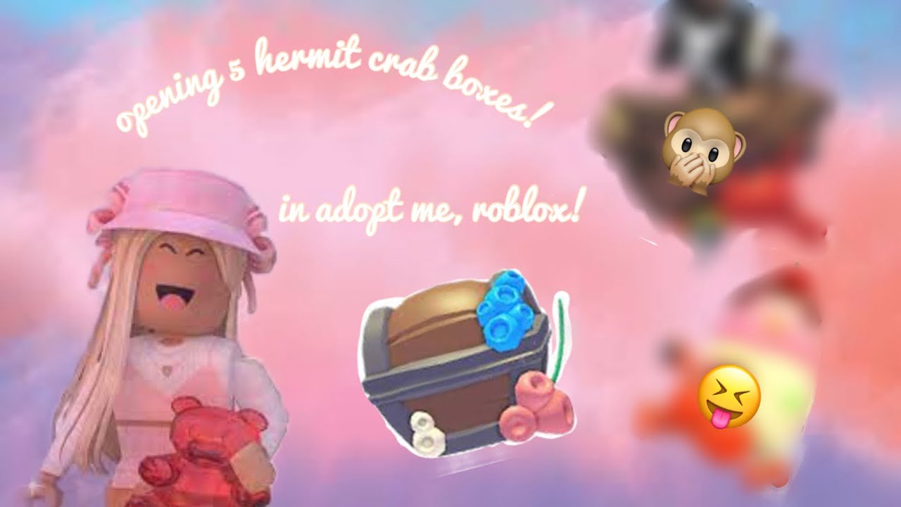 opening 5 hermit crab boxes in adopt me , roblox!! || Pink Astro - YouTube