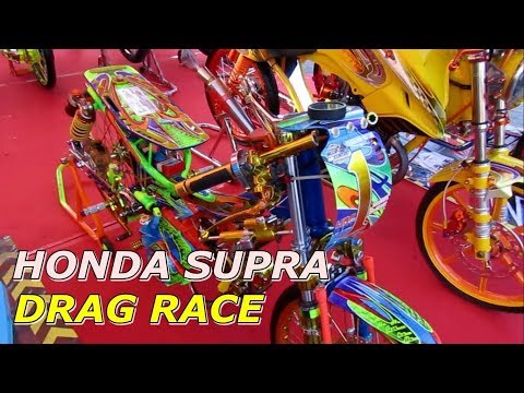 KEREN..HONDA SUPRA MODIF JADI MOTOR DRAG RACE