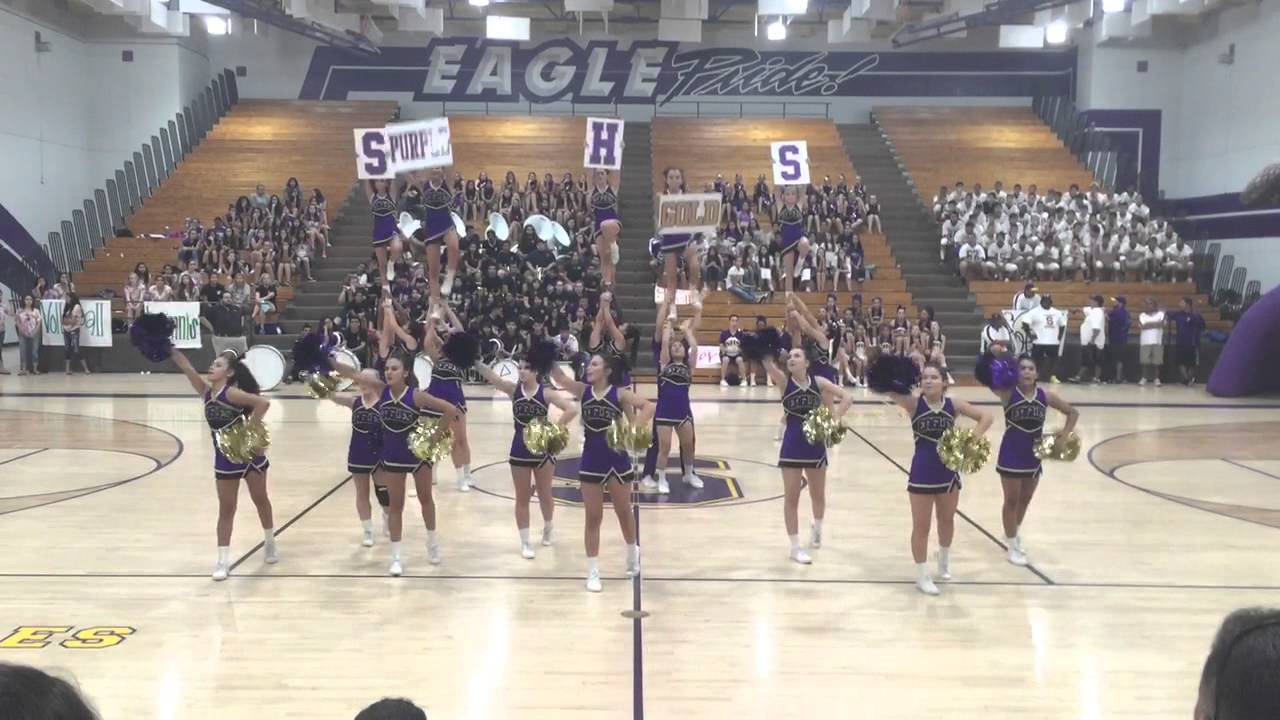 SHS Varsity Cheer Meet the Eagles 2015 - YouTube