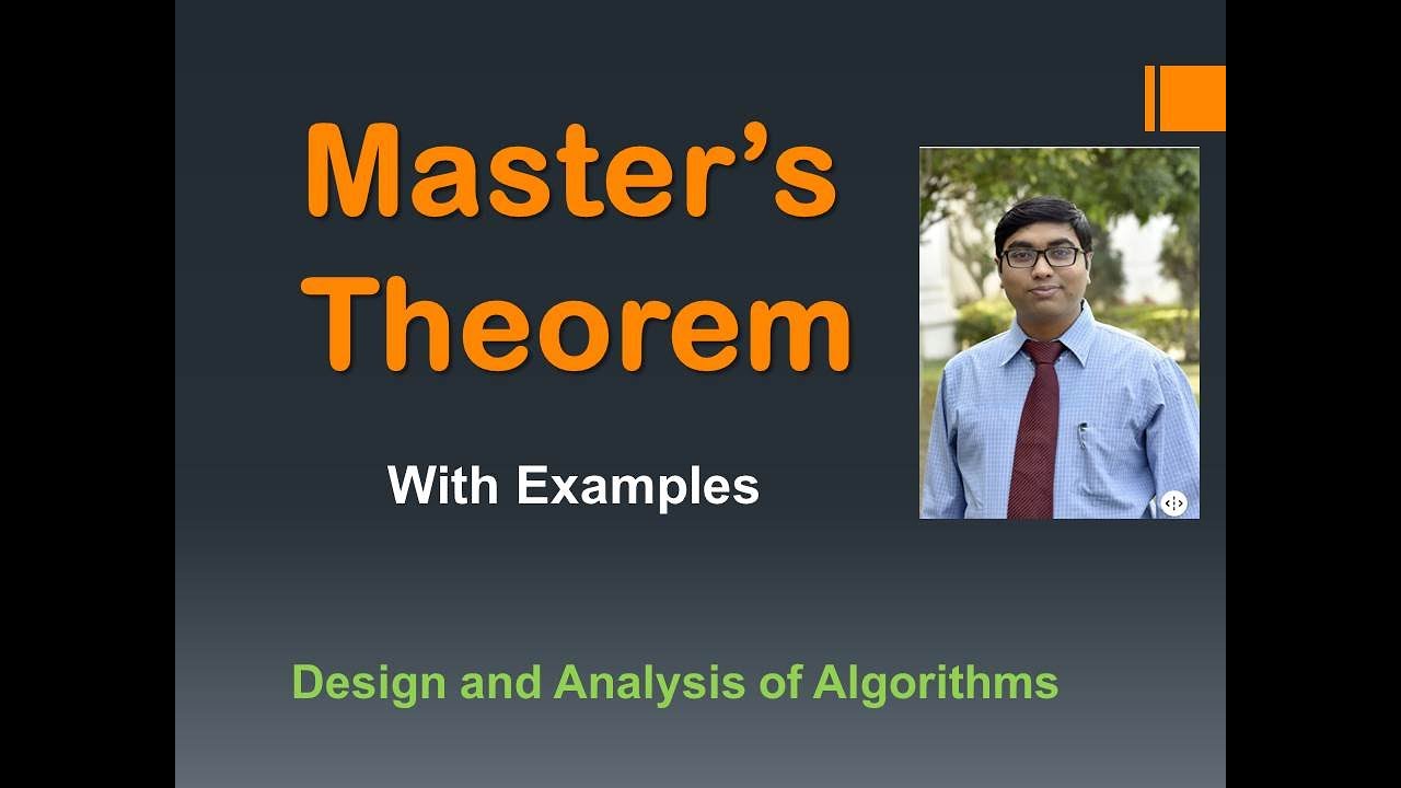 1.5 MASTER'S THEOREM WITH EXAMPLES - YouTube