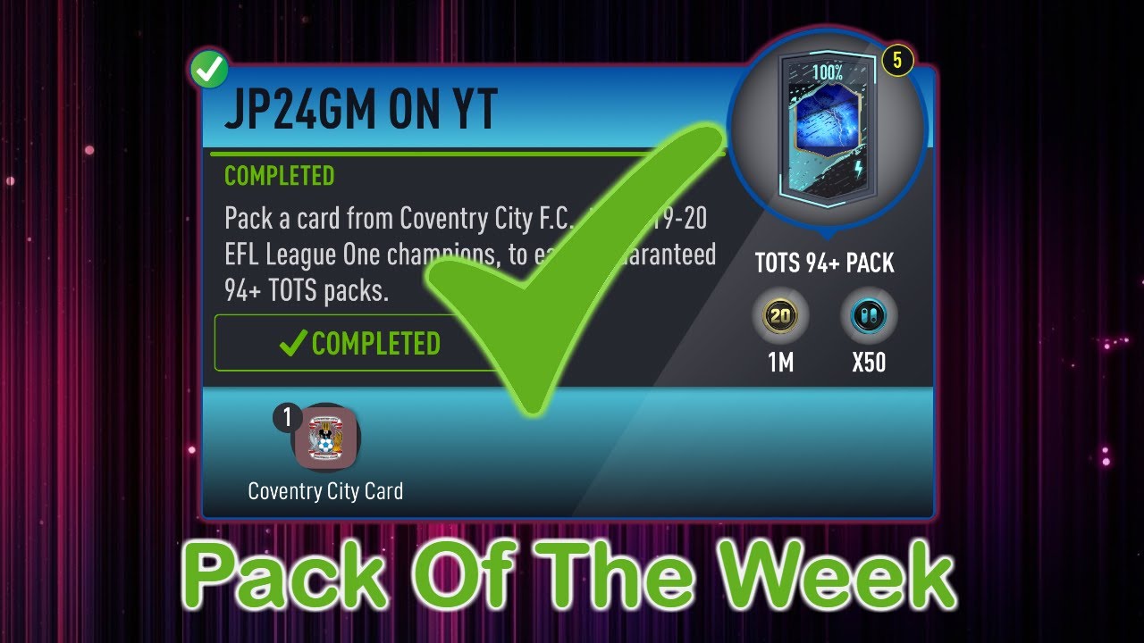 PACYBITS 20 - Weekly Objectives Pack Of The Week - TOTS 94+ Pack! - YouTube