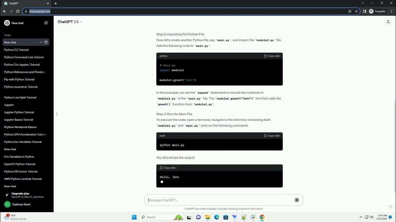 how to use python file in another python file - YouTube
