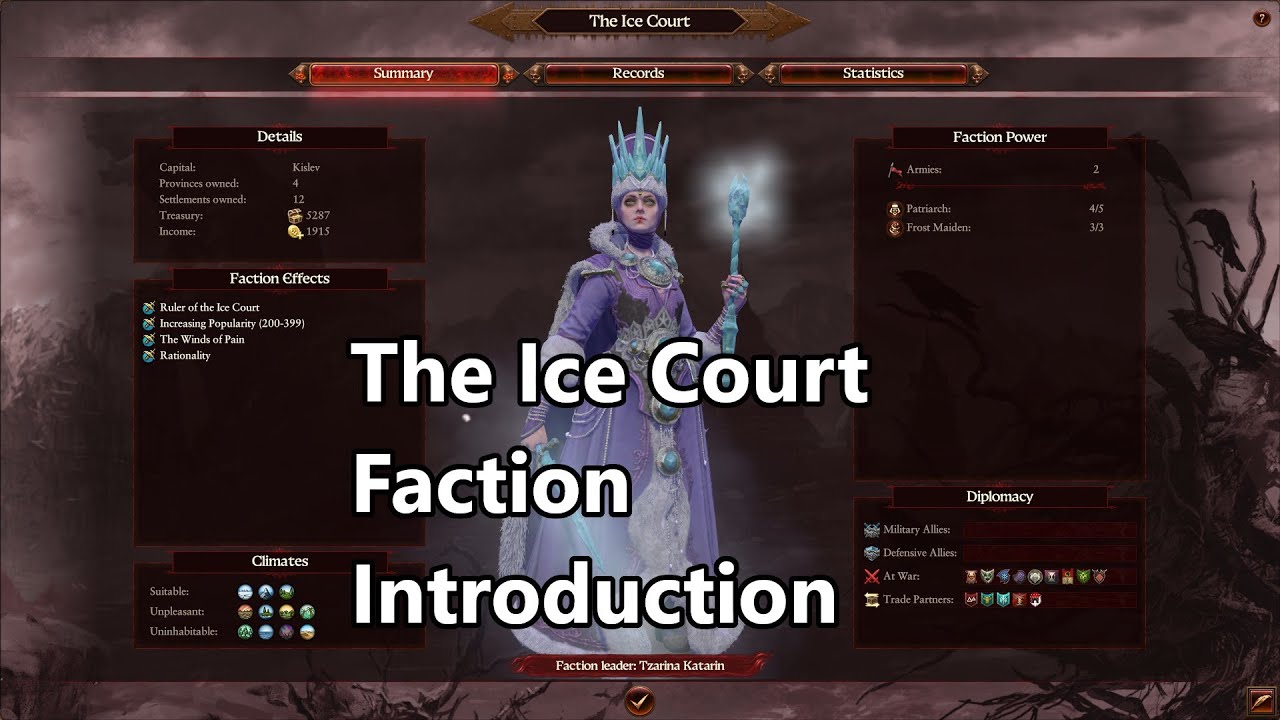 The Ice Court Faction Introduction - Total War: Warhammer III - YouTube
