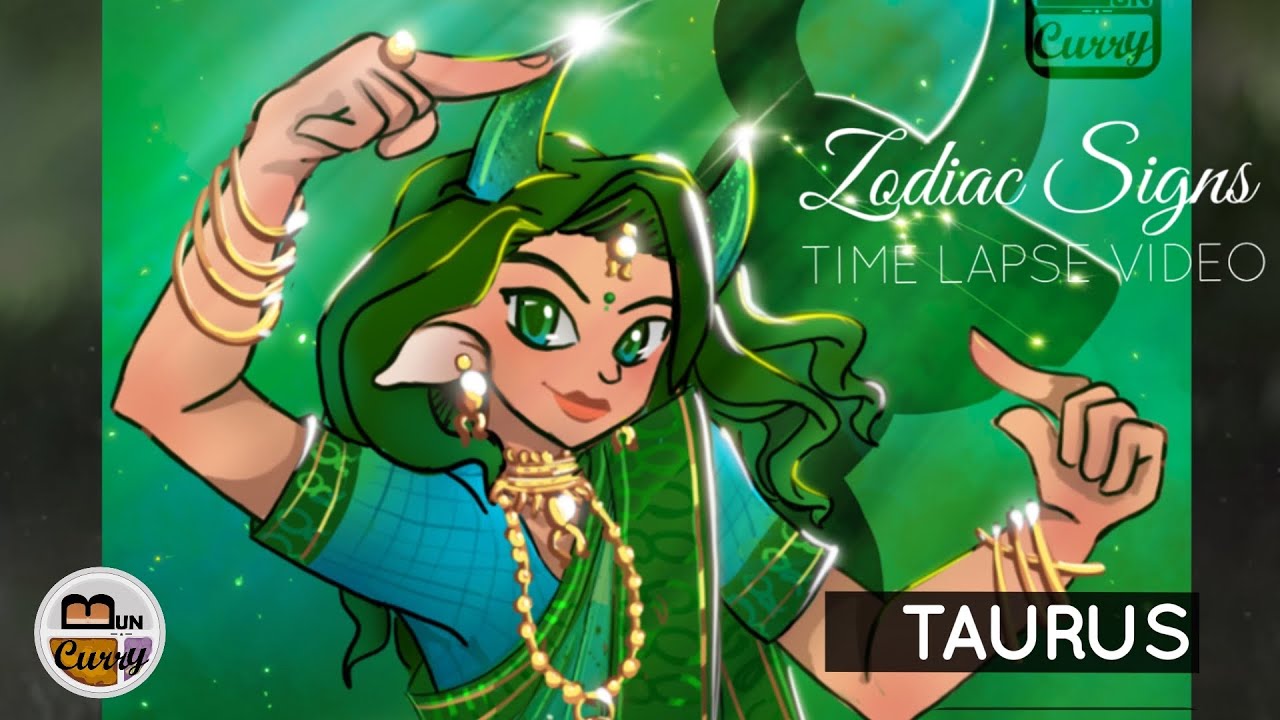 Taurus Zodiac Illustration in Indian Ethnic style - YouTube