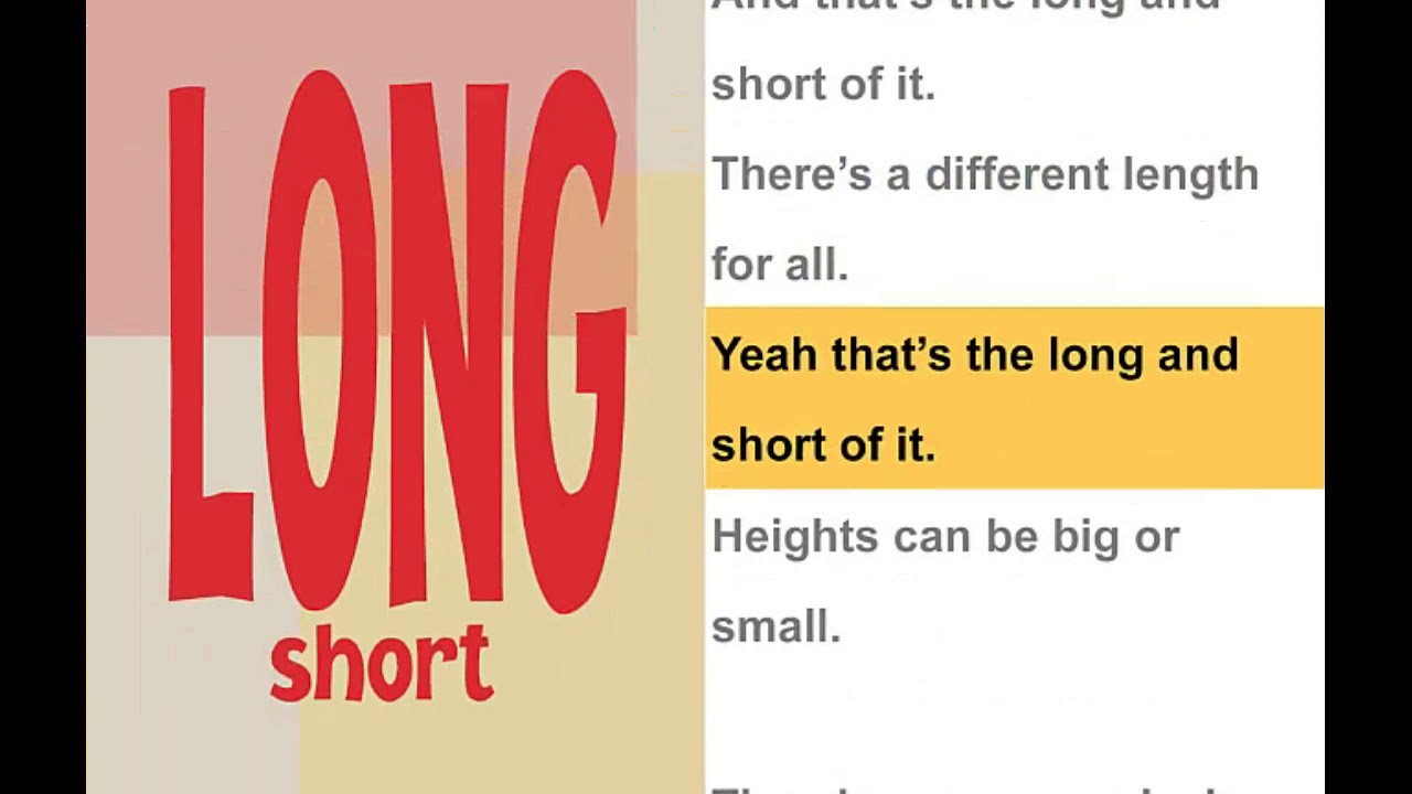 Math: Long and Short song - YouTube