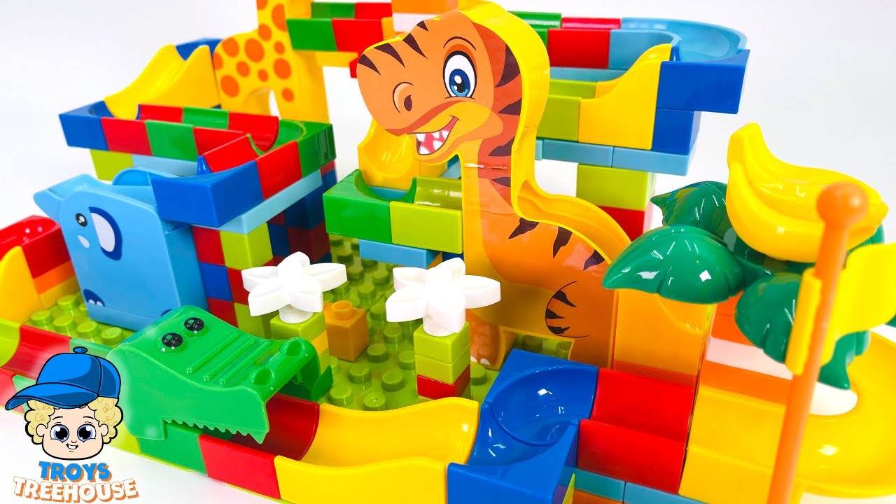 Let's Build a Fun Marble Maze with Building Blocks - YouTube
