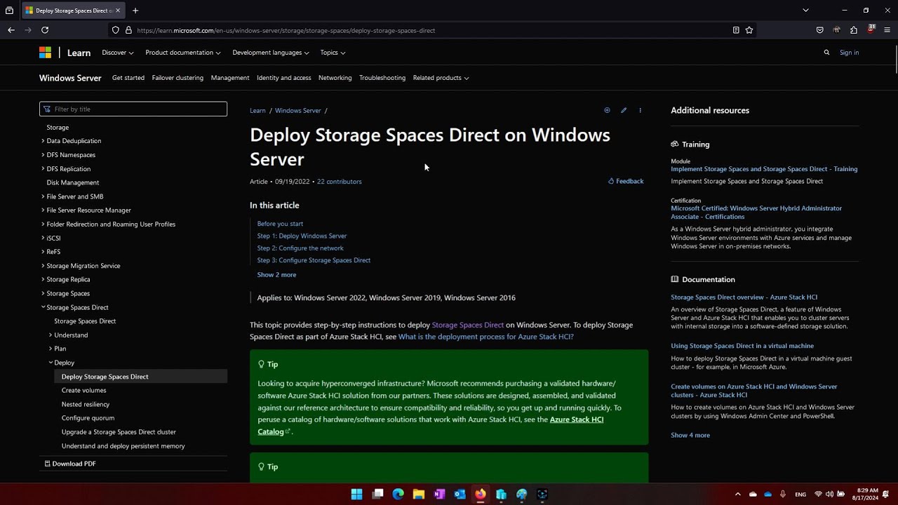 Deploy Storage Spaces Direct (S2D) and Create a Failover Cluster for ...