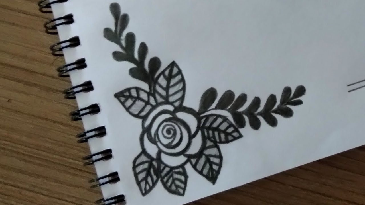 Easy and Simple Border Design for Project | Easy corner Drawing ...