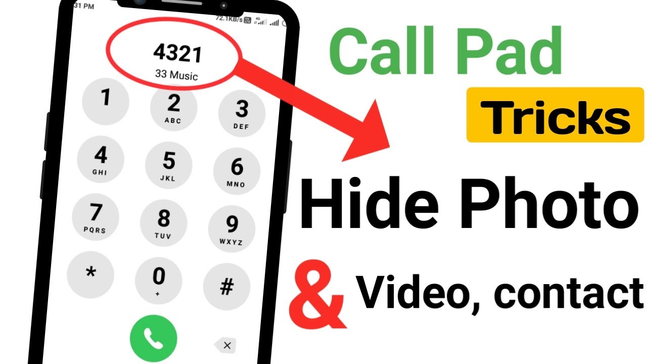 how to hide photo and video in call pad - YouTube