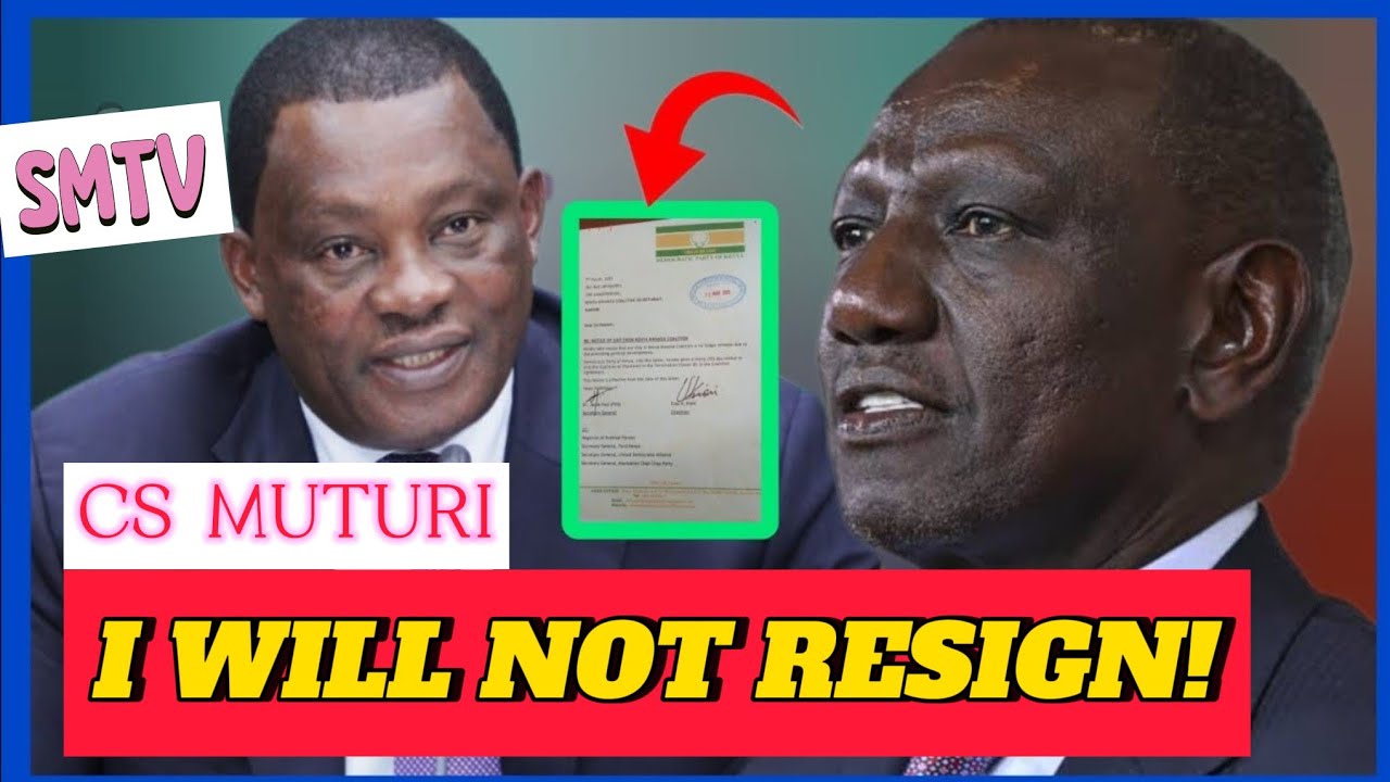 CS Muturi Drops BOMBSHELL – The REAL Reason He Won’t Resign! - YouTube