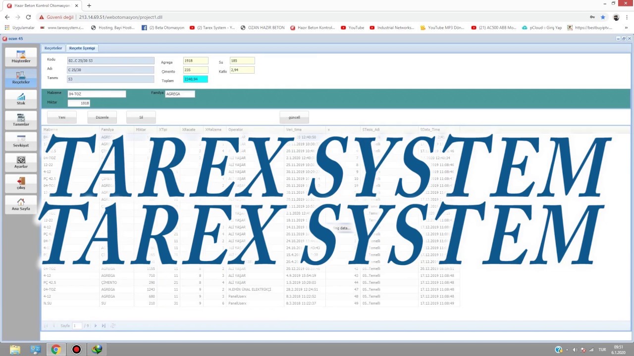 Tarex Sistem Web Yönetim Programı(Tarex System Web Management Program ...