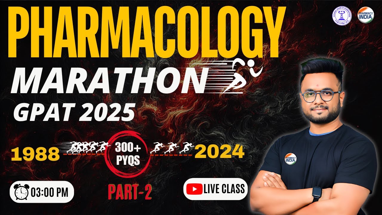 Pharmacology Marathon Class | Part - 2 | 300 PY Questions | 1988 - 2024 ...