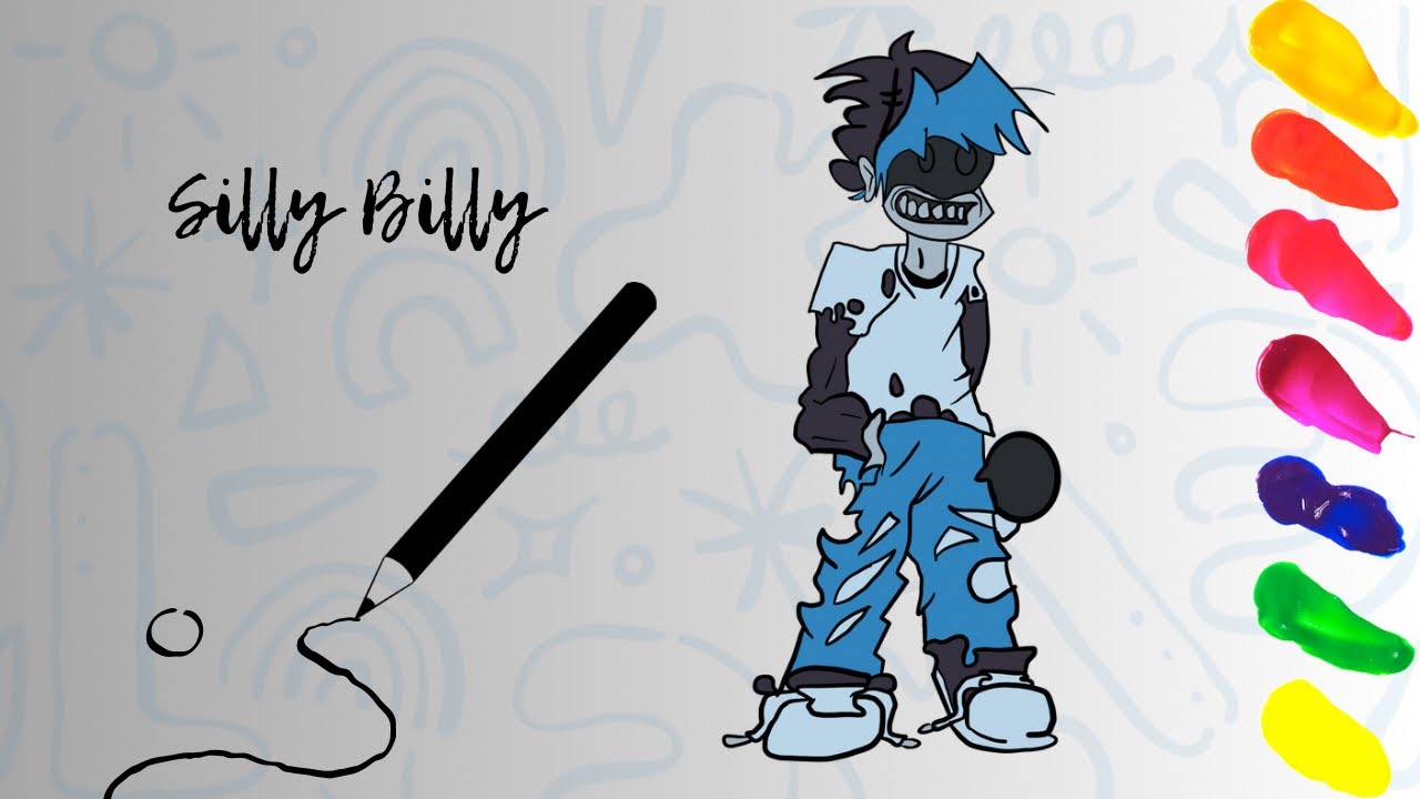 Drawing Silly Billy from Friday Night Funkin in Timelapse | Easy ...