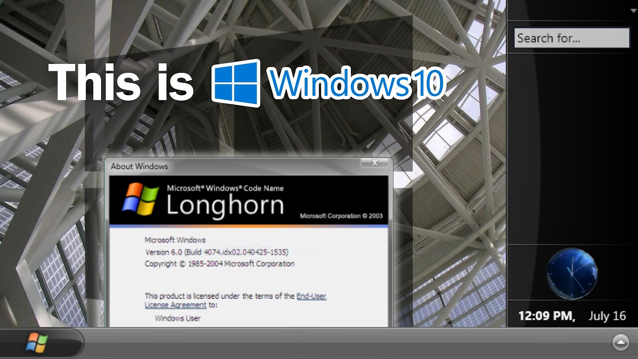 Windows 10 if it was released in 2004... - YouTube