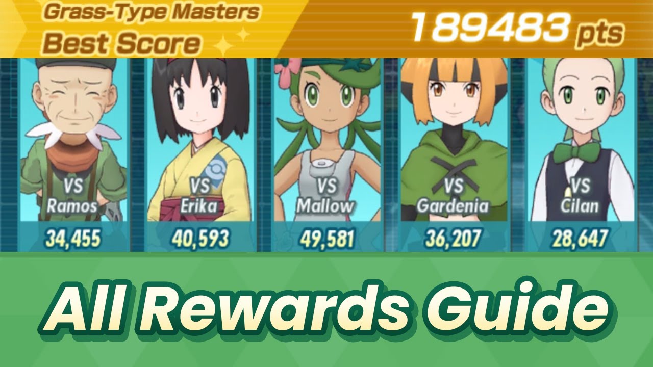 Grass-Type Masters High Score Event: 180,000 Points All Rewards Guide ...