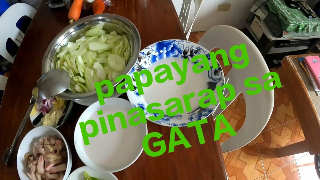papaya pinasarap sa GATA #food #papaya #vegetables - YouTube