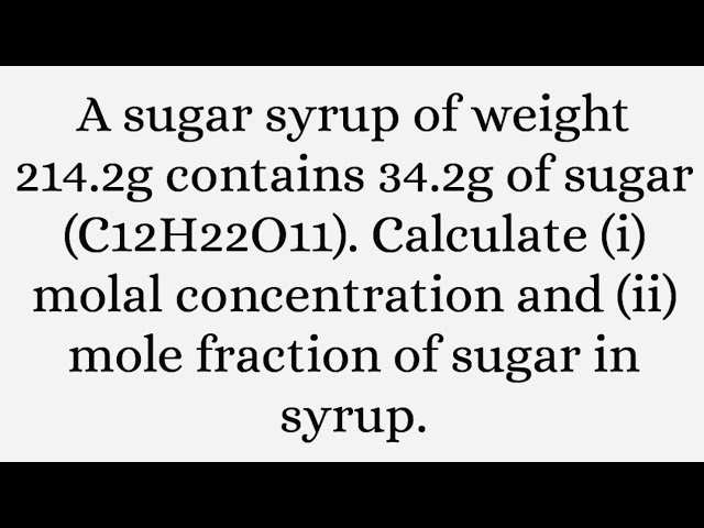 Molecular Formula Of Sugar Syrup - Infoupdate.org