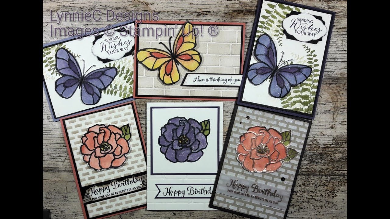 Stampin Up Beautiful Day cards - butterflies and flowers - YouTube