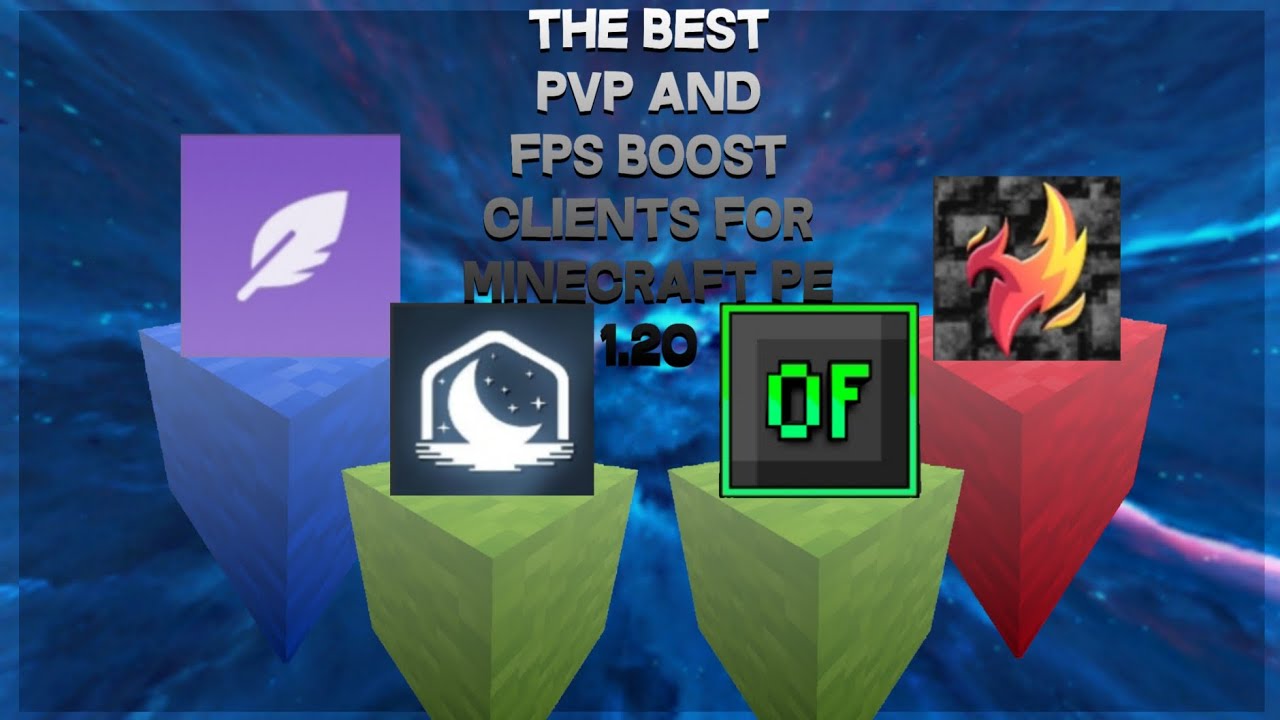 The best pvp and fps boost clients for Minecraft PE 1.20 - YouTube