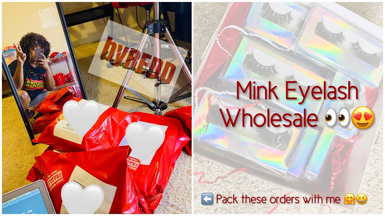 Pack my Eyelash Wholesale Orders with MEEEE 😆 ️ - YouTube