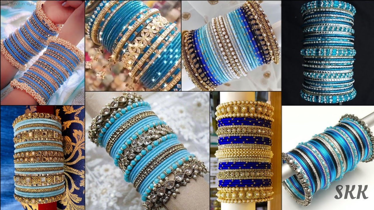 Blue💙Ethnic and modern bangle sets⭐my favourite colour||चूड़ियां ...