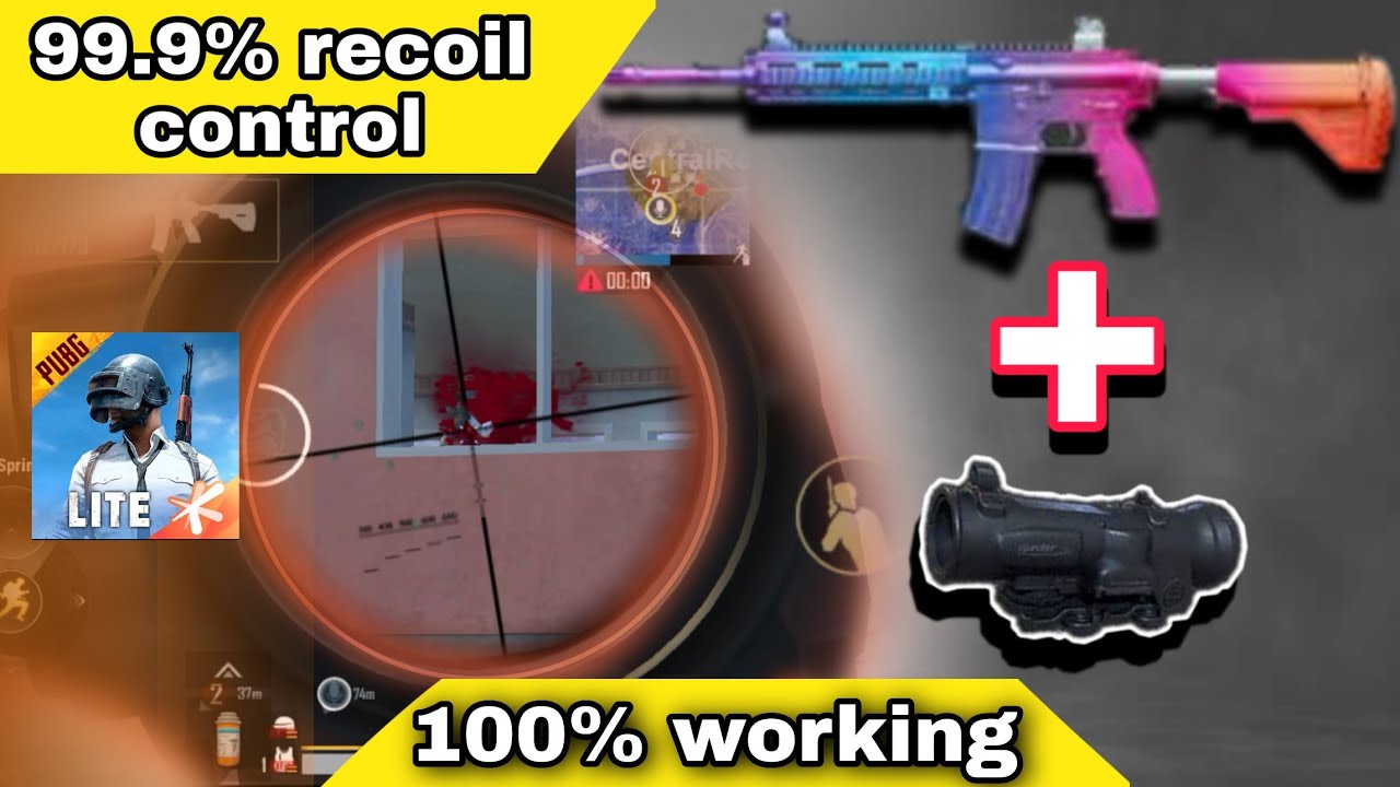 M416 + 6x ZERO RECOIL SENSITIVITY PUBG MOBILE LITE । Pubg lite 6X ...