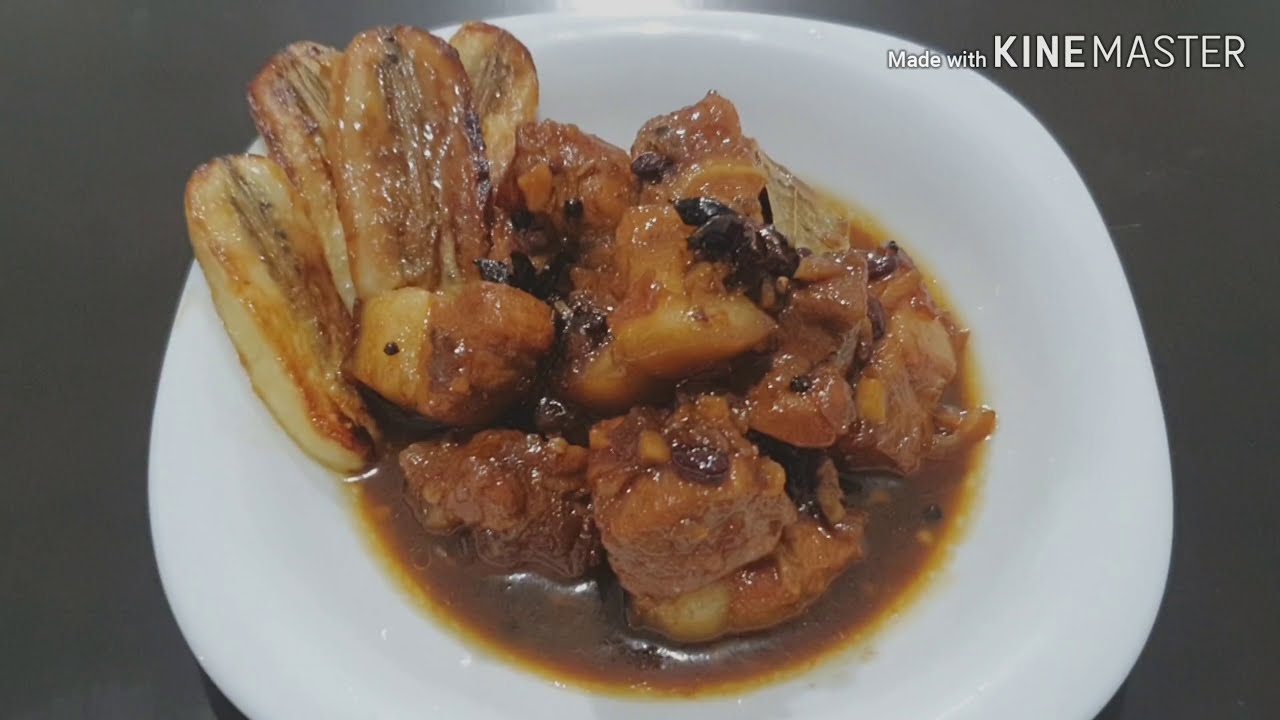 Pork humba with fried saba - YouTube