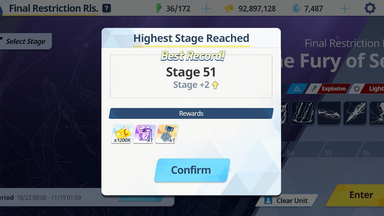 Blue Archive - Final Restriction Release Outdoor Red The Fury Of Set Floor 51 With Level 56 ...