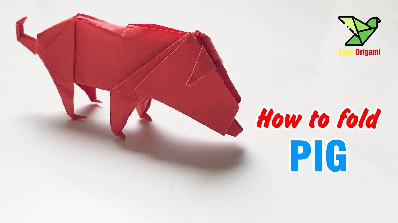 Folding PIG tutorial easy| How to fold a paper PIG very easy - YouTube