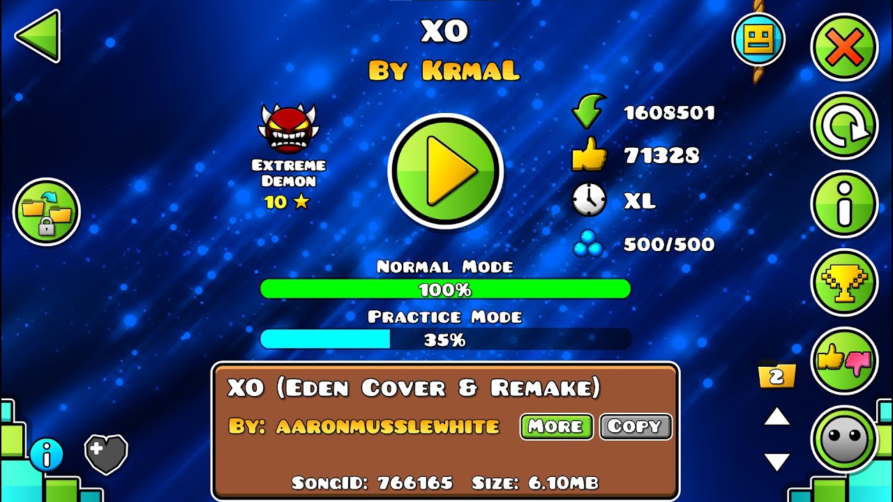 XO by Krmal 100% | Geometry Dash - YouTube