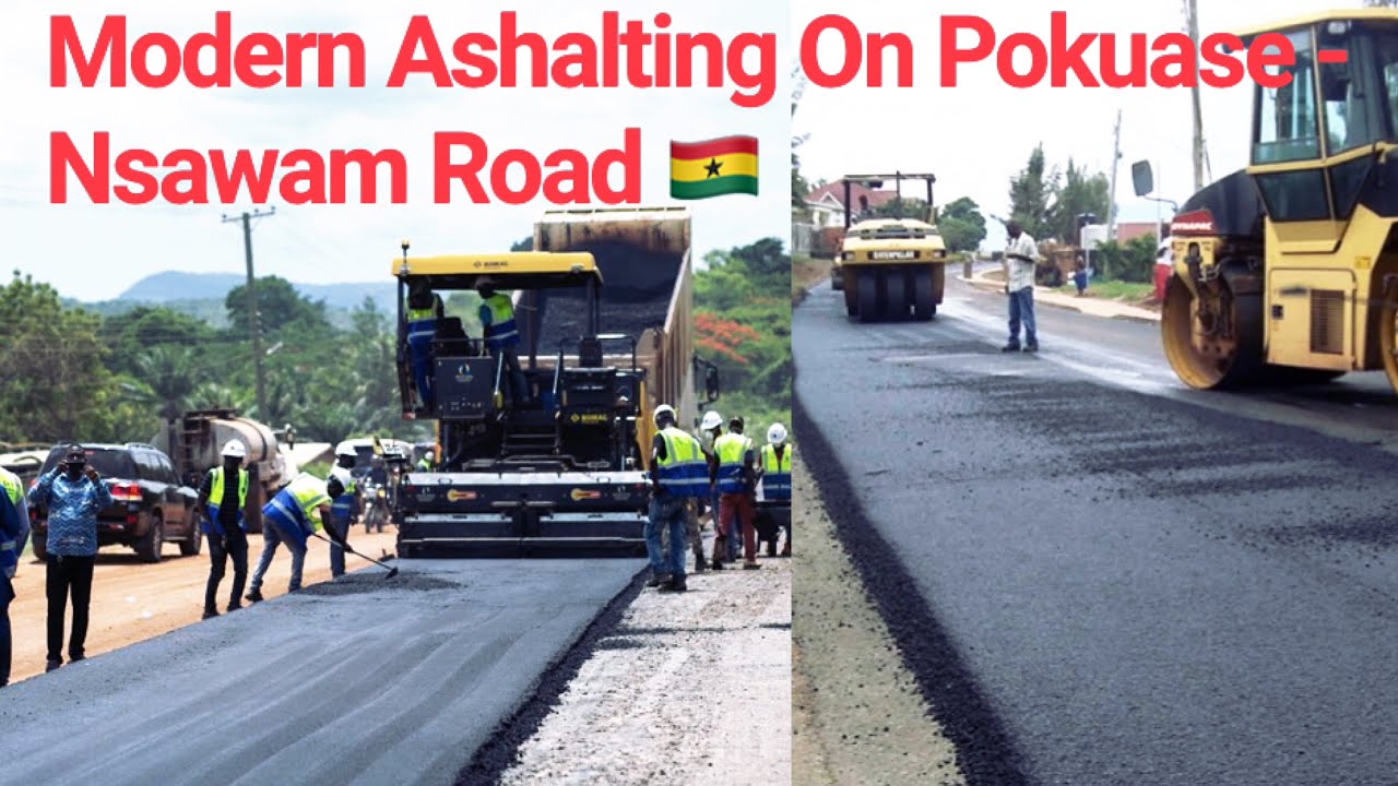 Wow Finally Ashalting Has Began on the 8 Lanes Pokuase - Nsawam Road ...