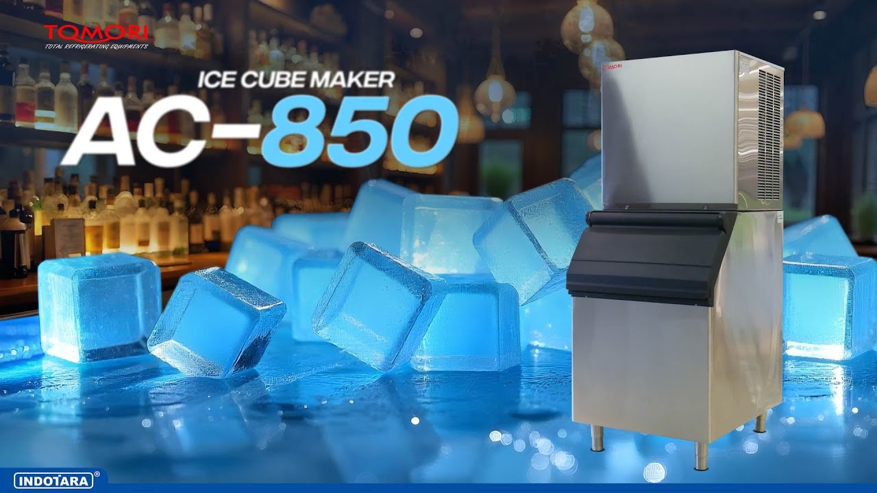 TOMORI HEAVY DUTY ICE CUBE MAKER AC-850 MENGHASILKAN 250 KG ES BATU PER ...