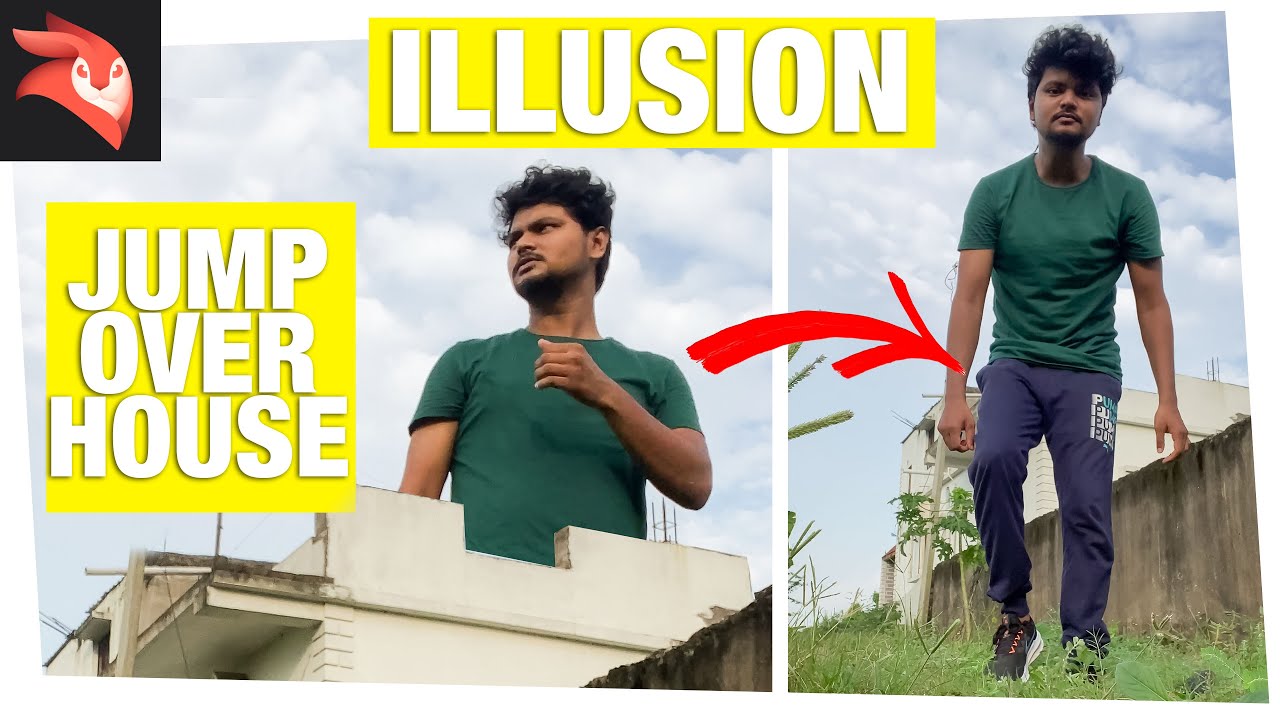 JUMP OVER HOUSE EFFECT ! EDITING MAGIC VIDEOLEAP TUTORIAL - YouTube