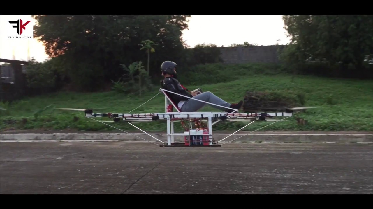 Real Flying Manned Drone Multicopter - YouTube