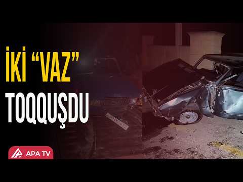 Hacıqabulda iki avtomobil toqquşdu: 4 nəfər xəsarət aldı | APA TV