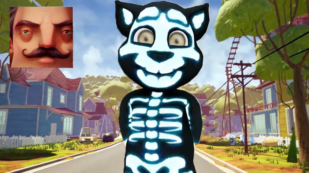 Hello Neighbor - My New Neighbor My Talking Tom Skeleton Act 2 Gameplay ...