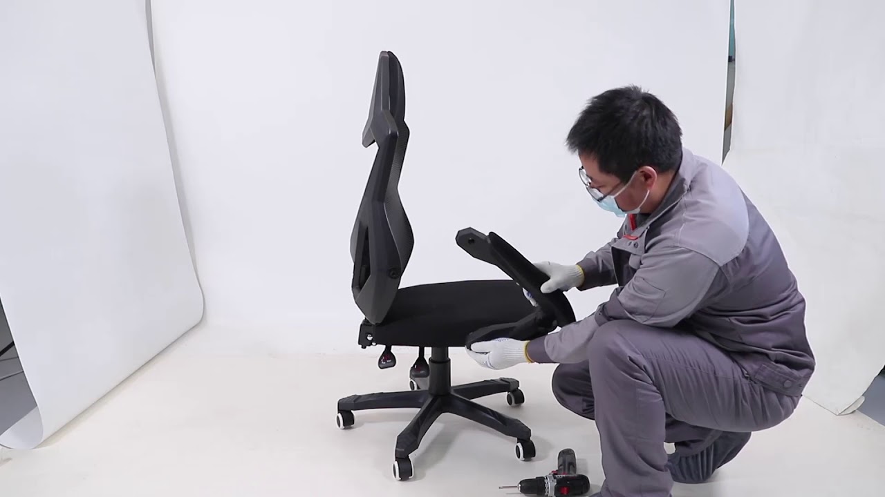Video of insallation for Linkage armrest mesh chair - YouTube
