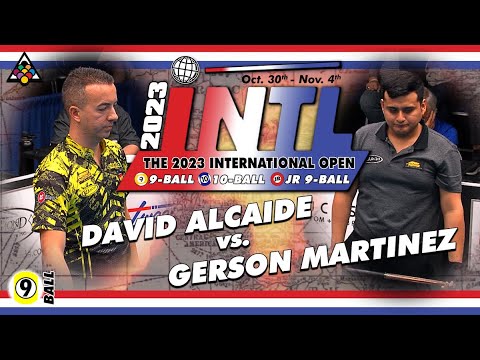 9-Ball - DAVID ALCAIDE vs GERSON MARTINEZ - 2023 International 9-Ball ...