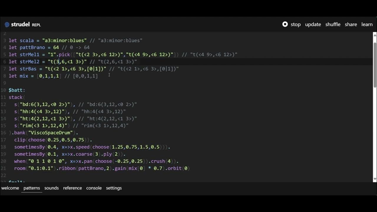 "Esplorazione" - Live Coding in Strudel (Tidal Cycles) - YouTube