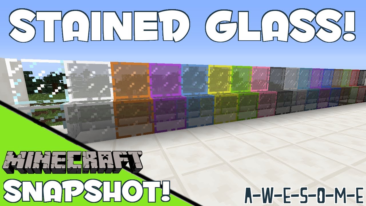 STAINED GLASS! FINALLY! - Minecraft 1.7 - YouTube