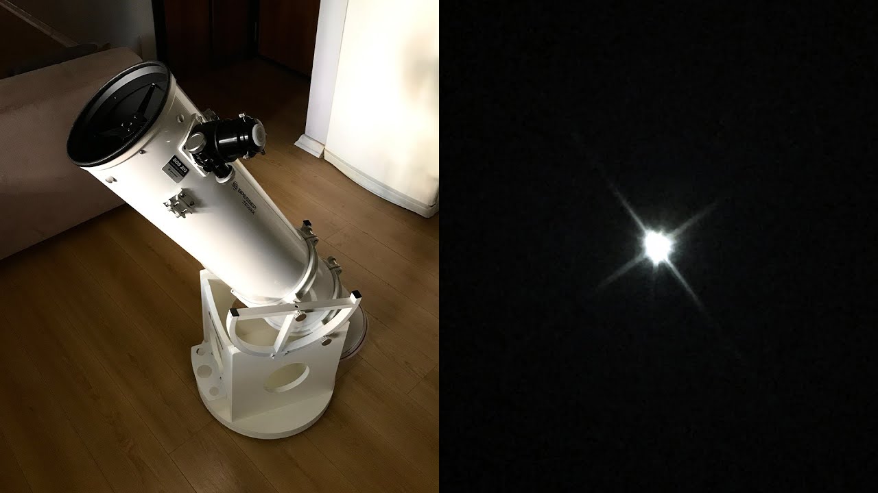 View of Rigel Star through my 8" Dobsonian Telescope! - YouTube