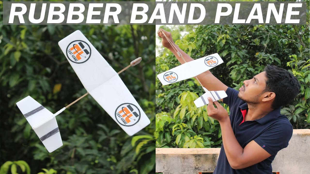 How To Make a Rubber Band Glider Plane | Home Made Simple Glider Plane ...