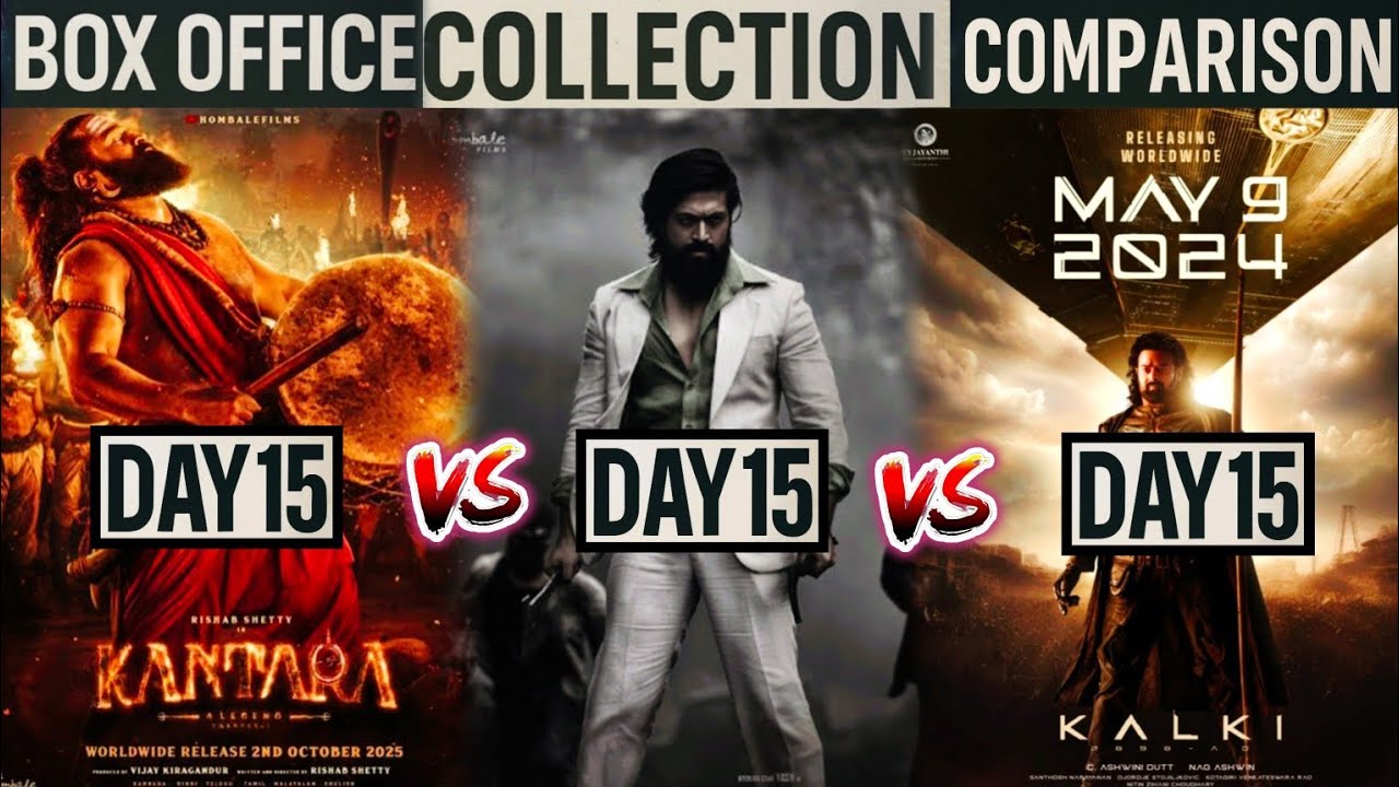 Kantara Chapter 1 Vs Kgf 2 Vs Kalki 2898 Ad Day 15 Box Office ...