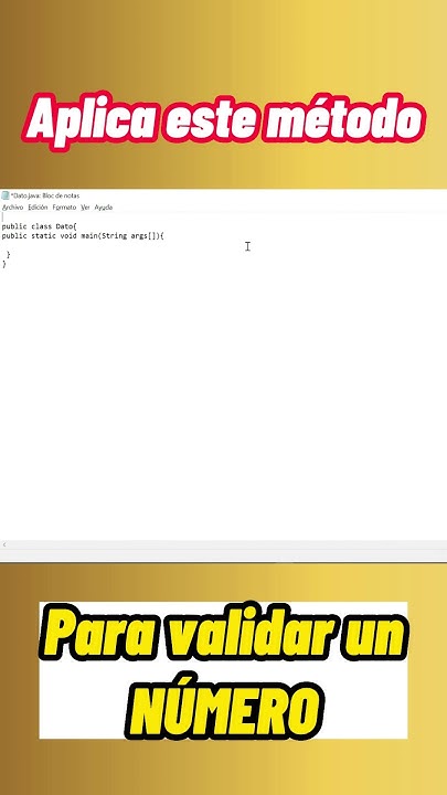 validar números en Java 1/4 - YouTube