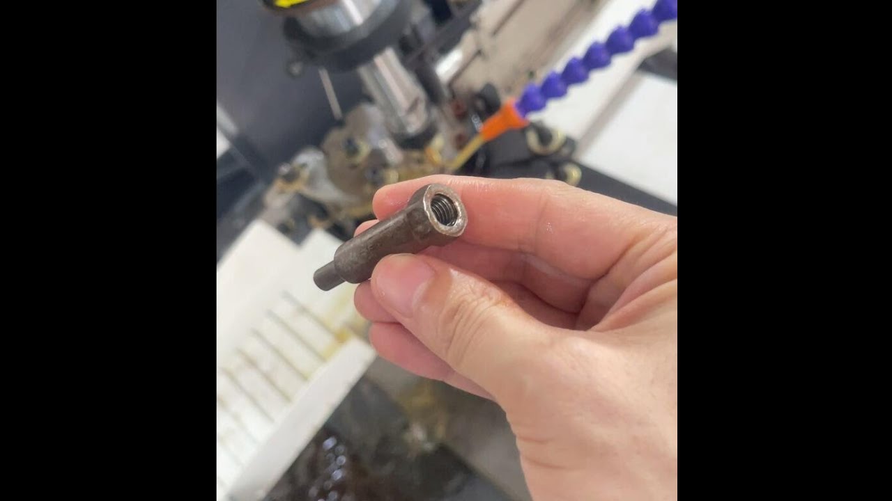 Hex head blind hole sleeve servo thread tapping machine - YouTube