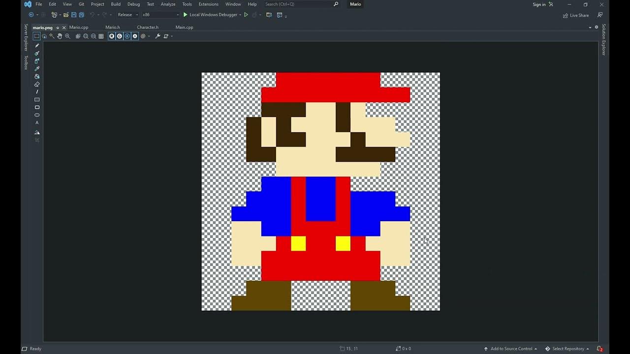 C++ SFML Mario Game # 4 | Drawing MARIO Part 2 - YouTube