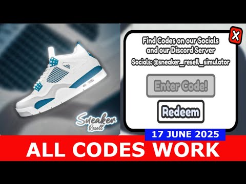 *ALL CODES* Sneaker Resell Simulator ROBLOX | JUNE 17, 2025 - YouTube